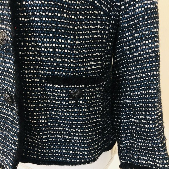 Anne Klein | Jackets & Coats | Anne Klein Womens Fringetrim Tweed Jacket 68 | Poshmark